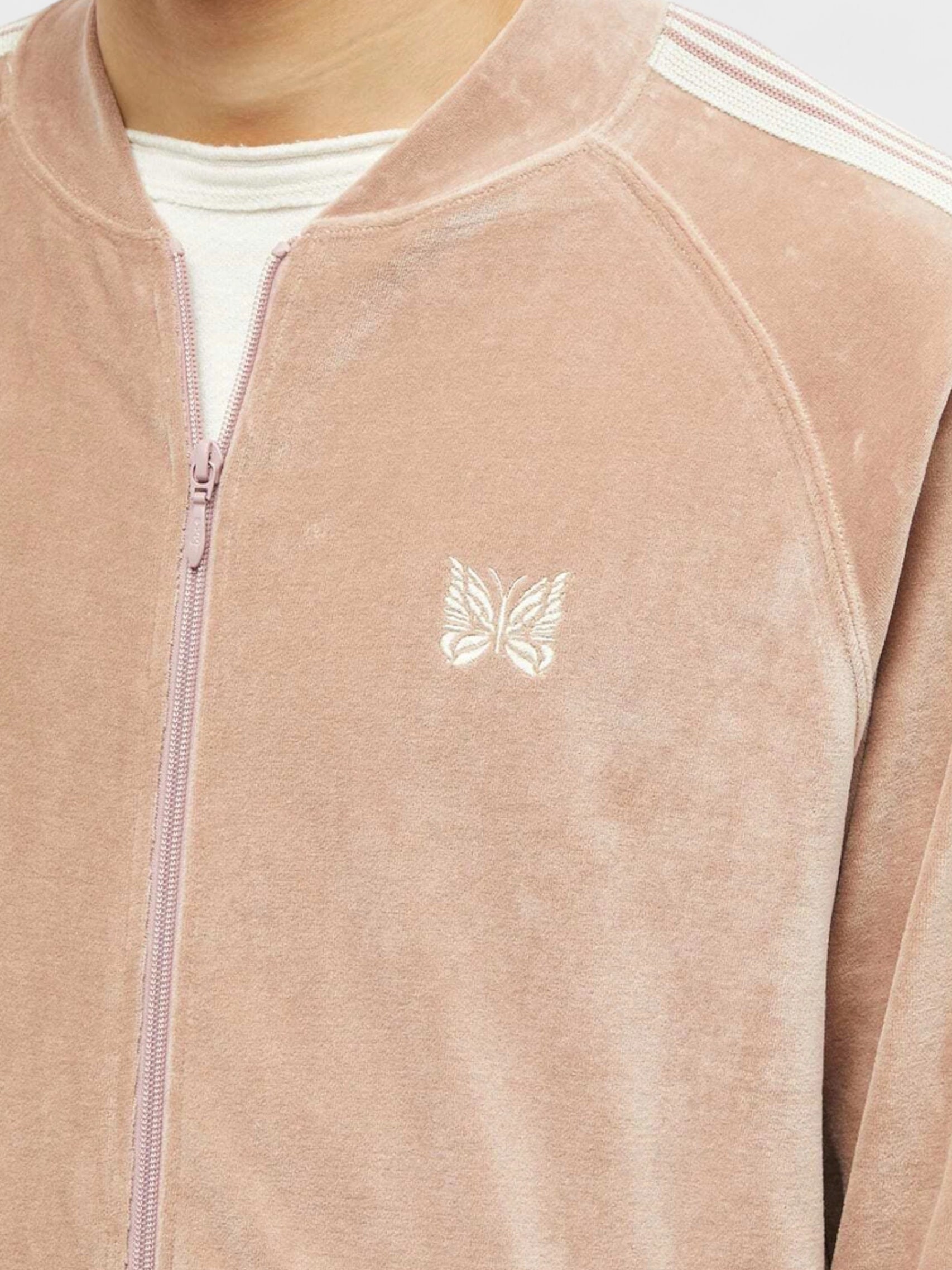 Needles Velour Track Jacket Old Rose now £125.00 at Supplied Fashion